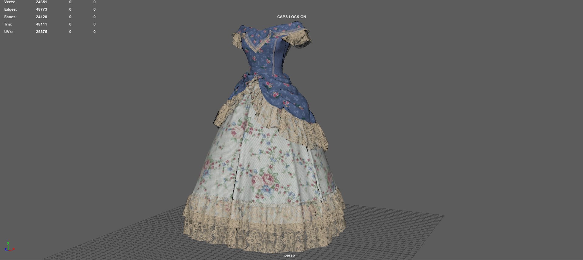3D ROCOCO ERA DRESS Model - TurboSquid 2156414