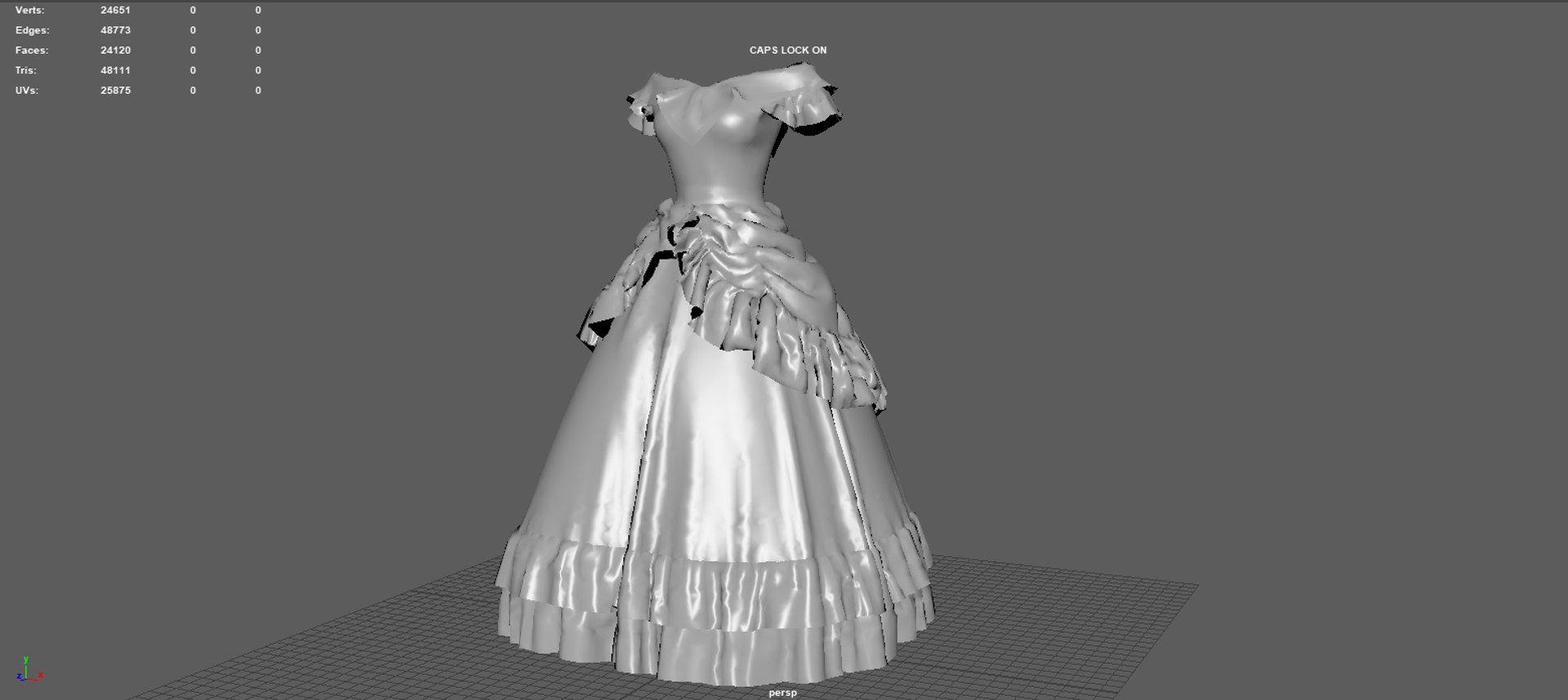 3D ROCOCO ERA DRESS Model - TurboSquid 2156414