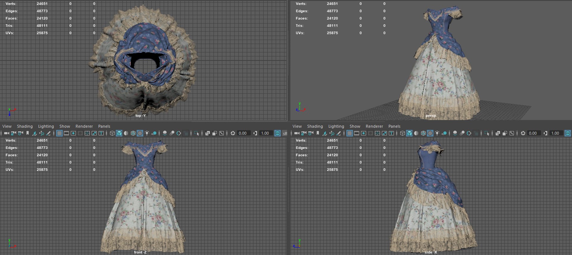 3D ROCOCO ERA DRESS Model - TurboSquid 2156414