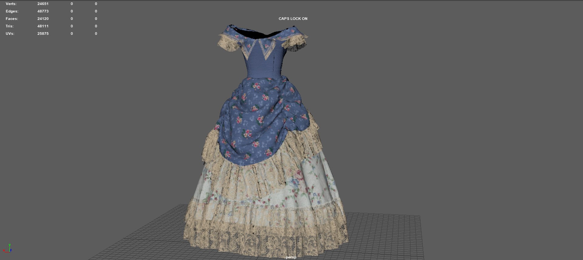 3D ROCOCO ERA DRESS Model - TurboSquid 2156414