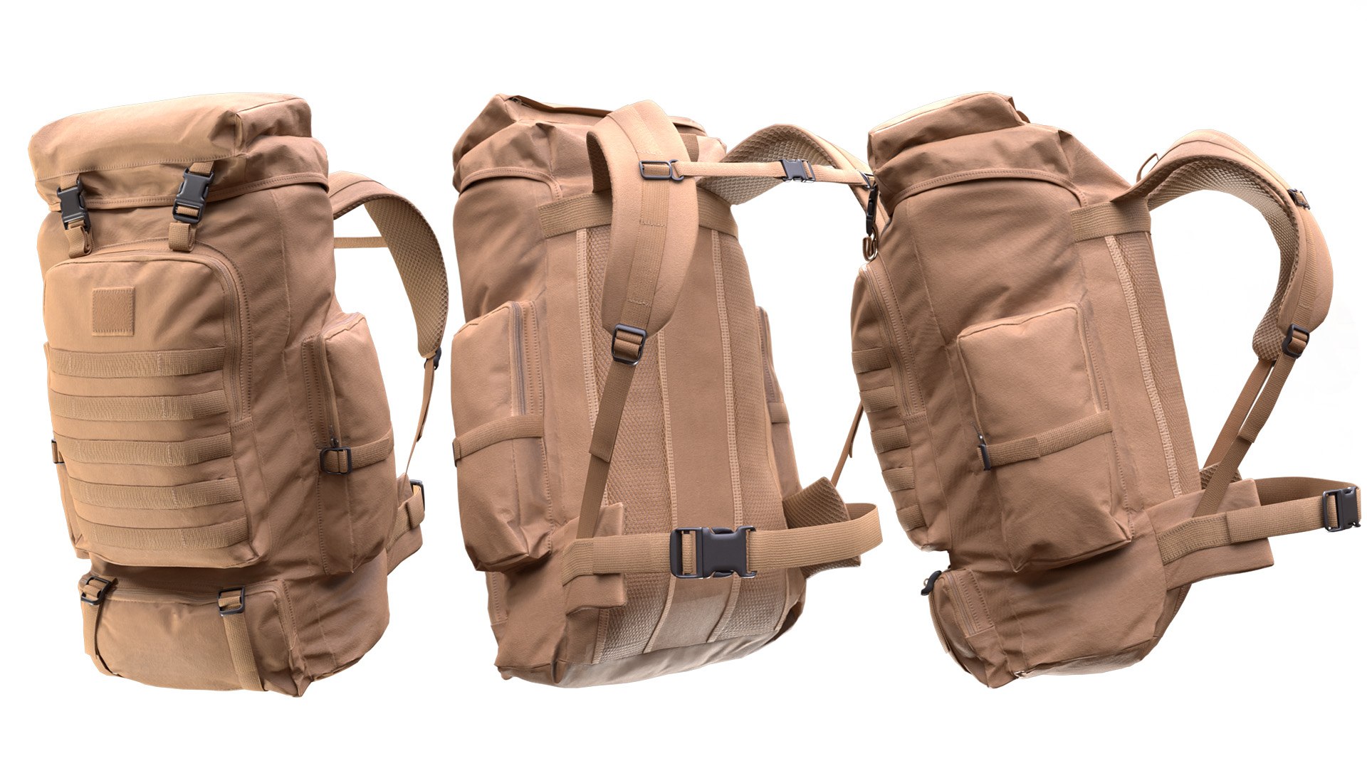 Tactical Hiking Backpack 75 - All MH Bodies UE5 Skeletons - Rigged 3D ...