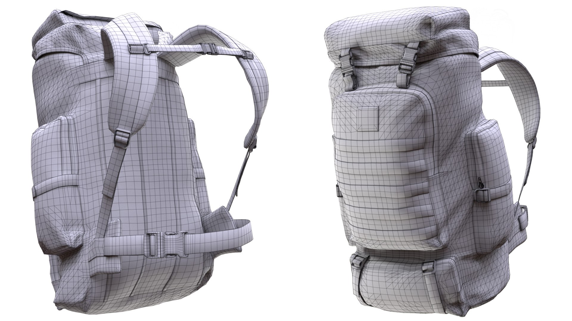 Tactical Hiking Backpack 75 - All MH Bodies UE5 Skeletons - Rigged 3D ...