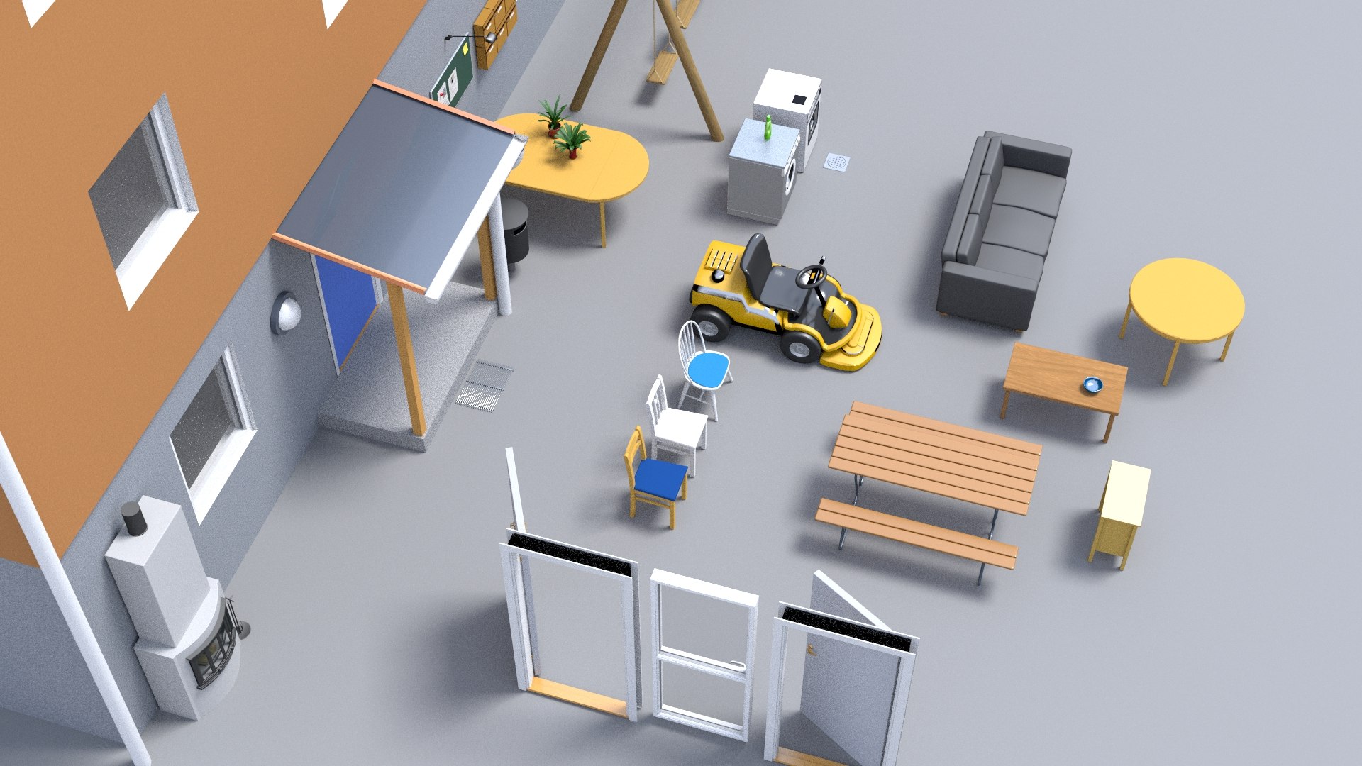 Garden Stuff Furniture And Appliance 3D - TurboSquid 2260231