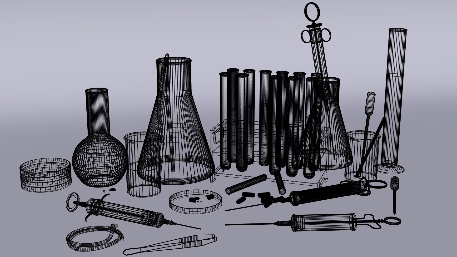 3D Chemistry Set - TurboSquid 1474271