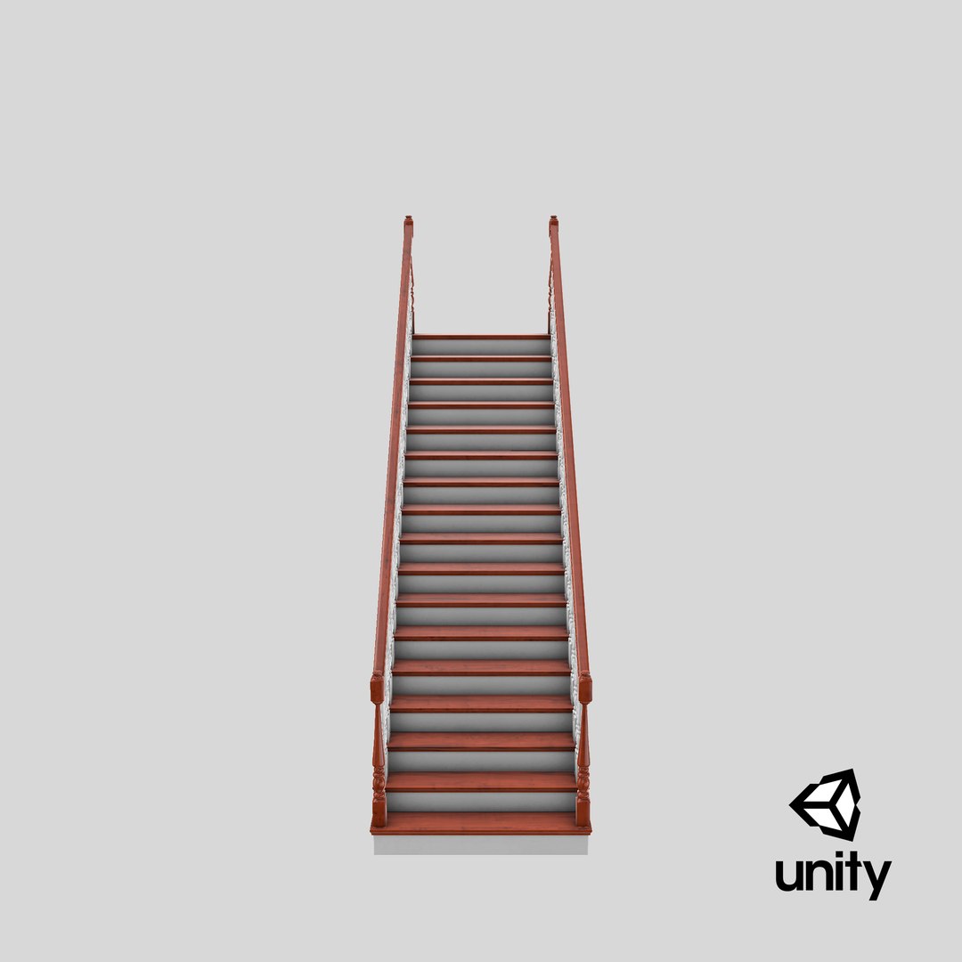 3D Residential Staircase Straight - TurboSquid 1214742