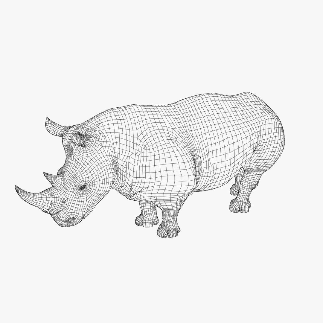 3d Model Gray Rhino 3d Model Animated Turbosquid 2267723