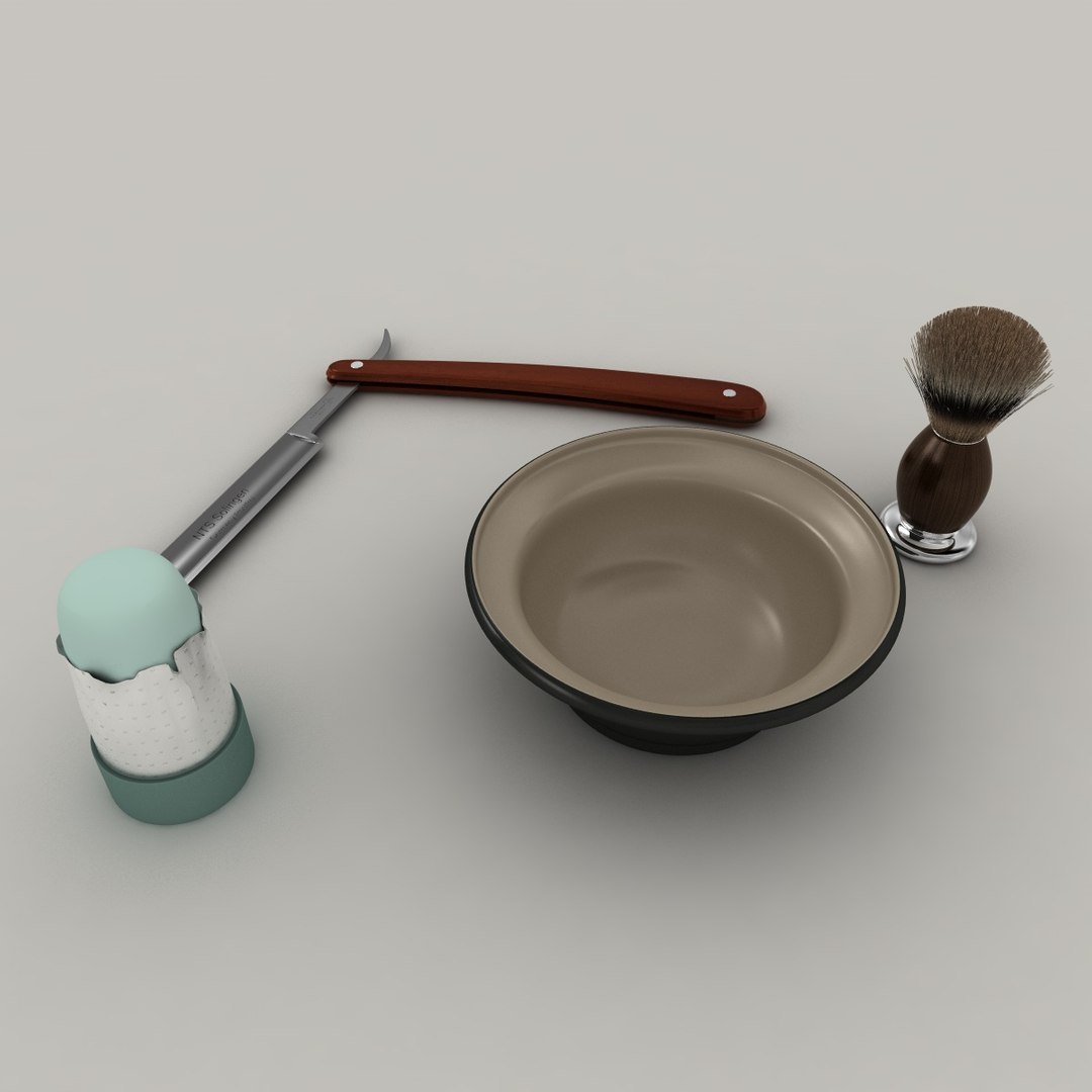 3d Model Of Barber Set