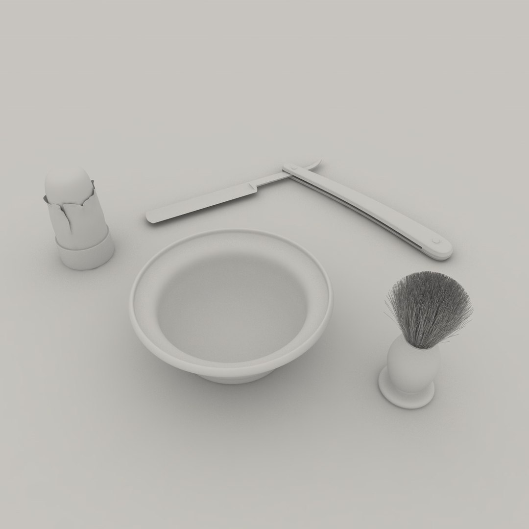 3d Model Of Barber Set