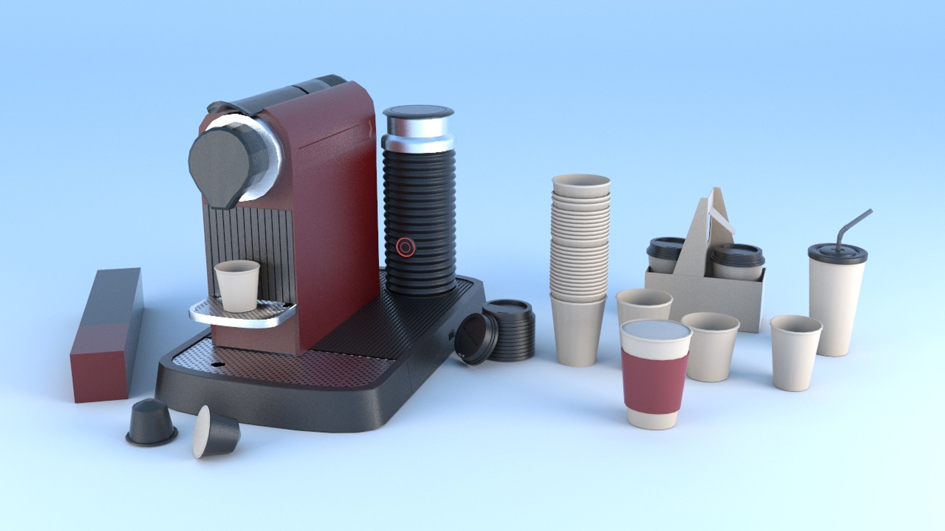 3D Espresso Machine Coffee Capsule - TurboSquid 1311233