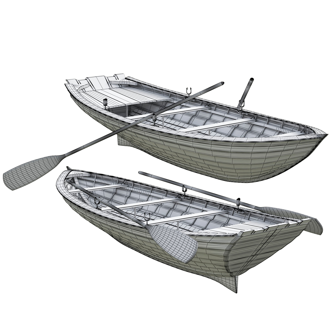 3D wooden boats - TurboSquid 1704443