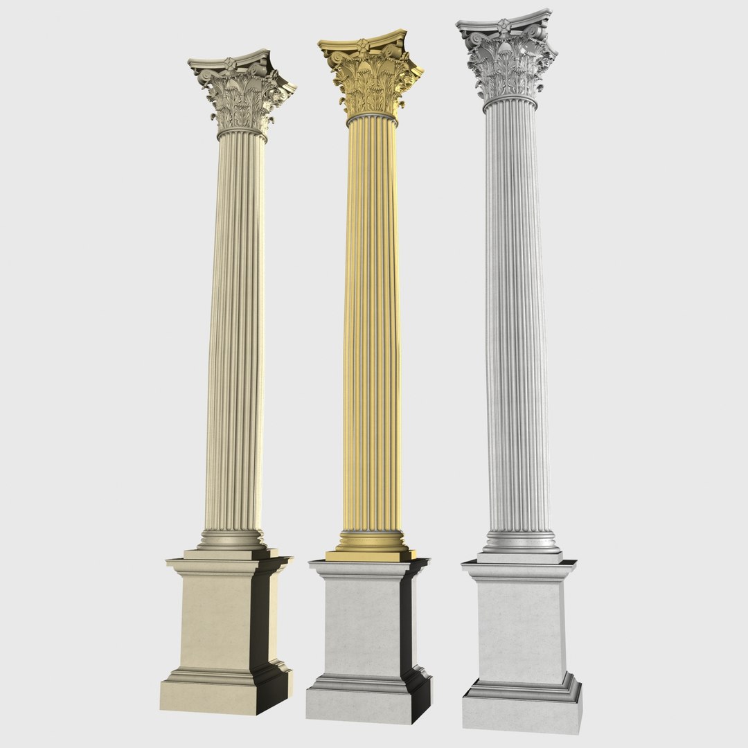 3D Corinthian Column - TurboSquid 1328699