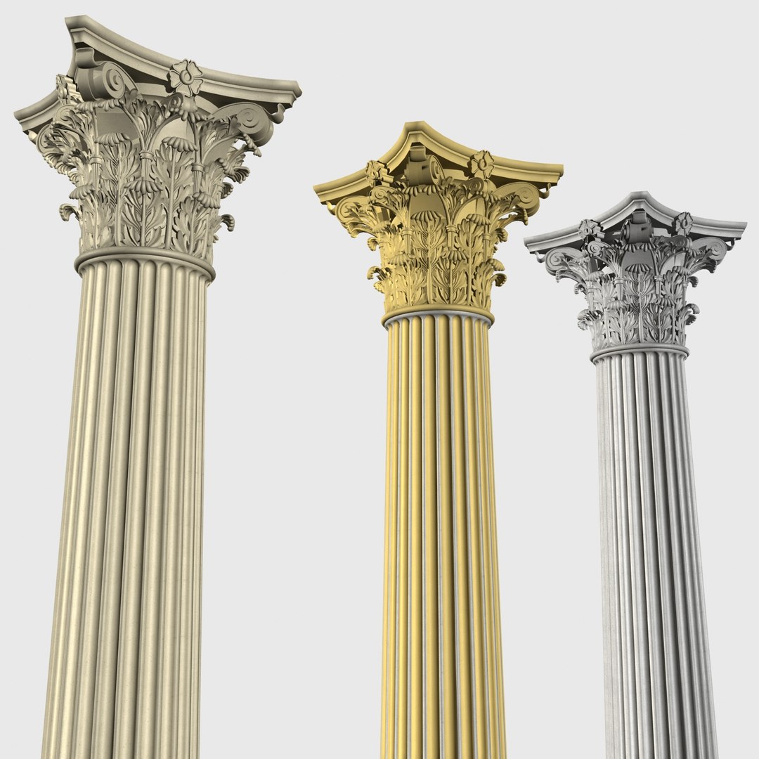 3D Corinthian Column - TurboSquid 1328699