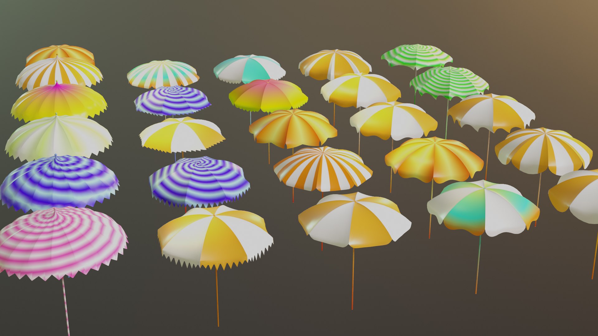 3d Model Beach Set
