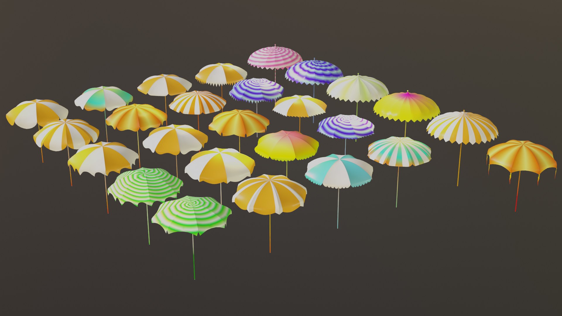 3d Model Beach Set