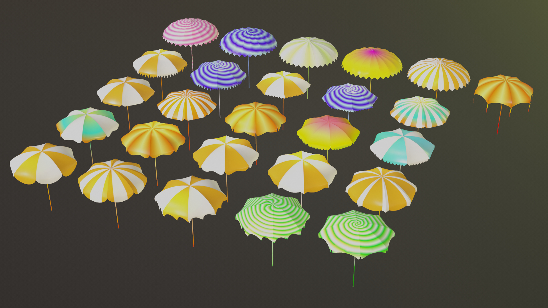 3d Model Beach Set