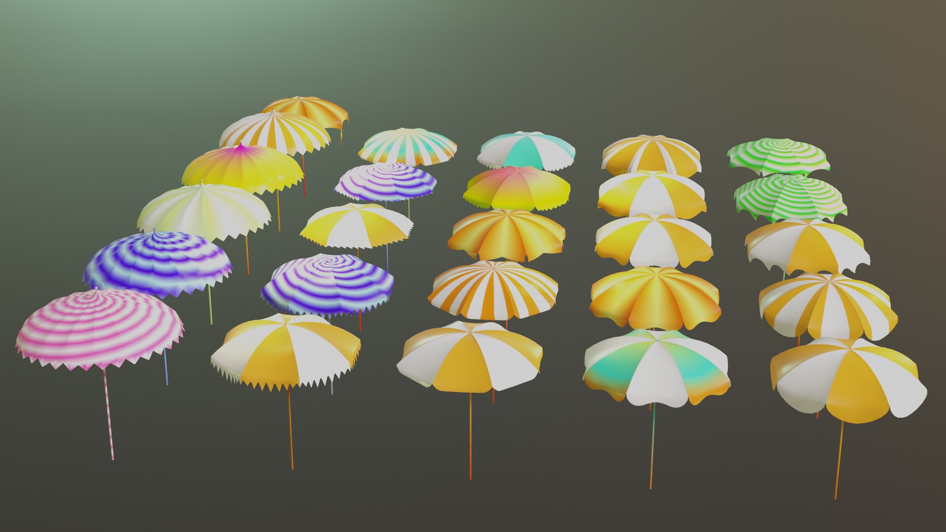 3d Model Beach Set
