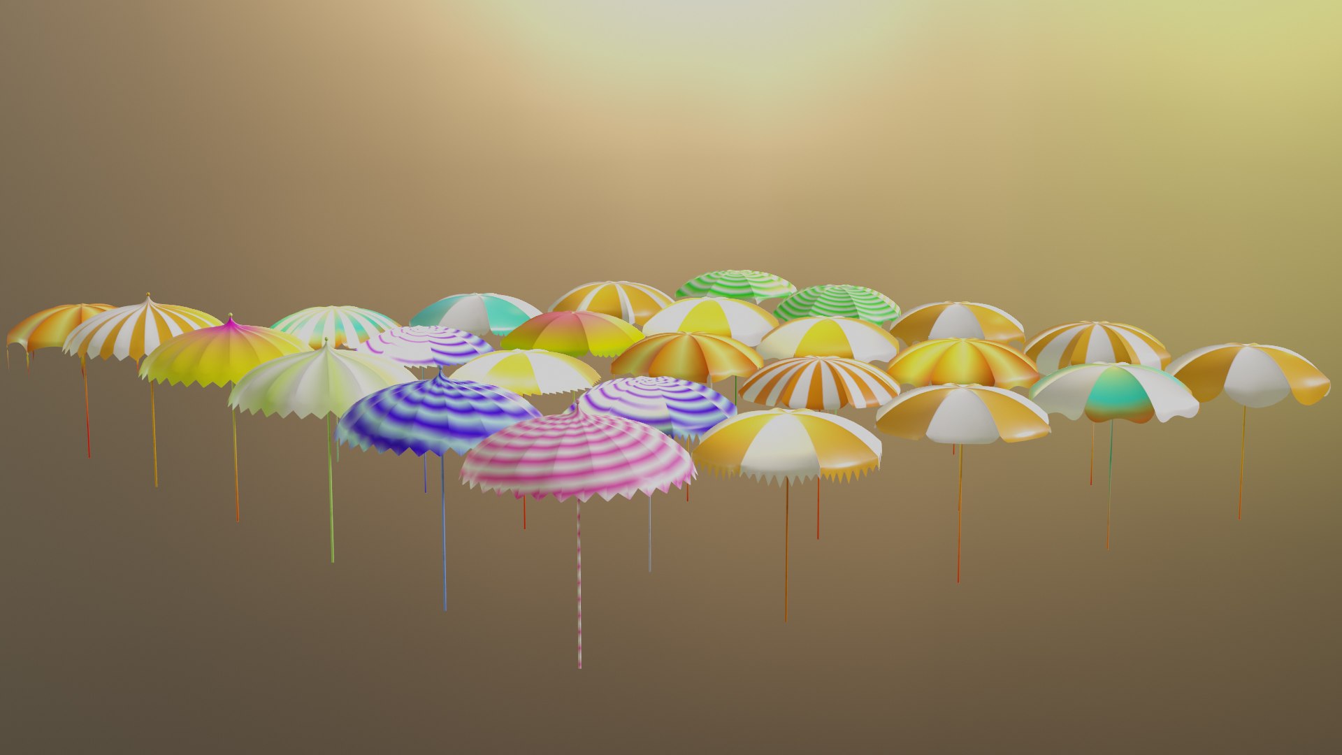 3d Model Beach Set