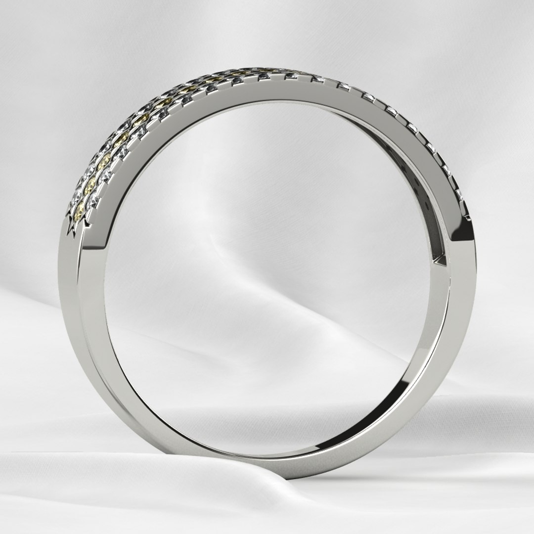 Triangle Pattern Prongs Gold Ring 3D - TurboSquid 1789973