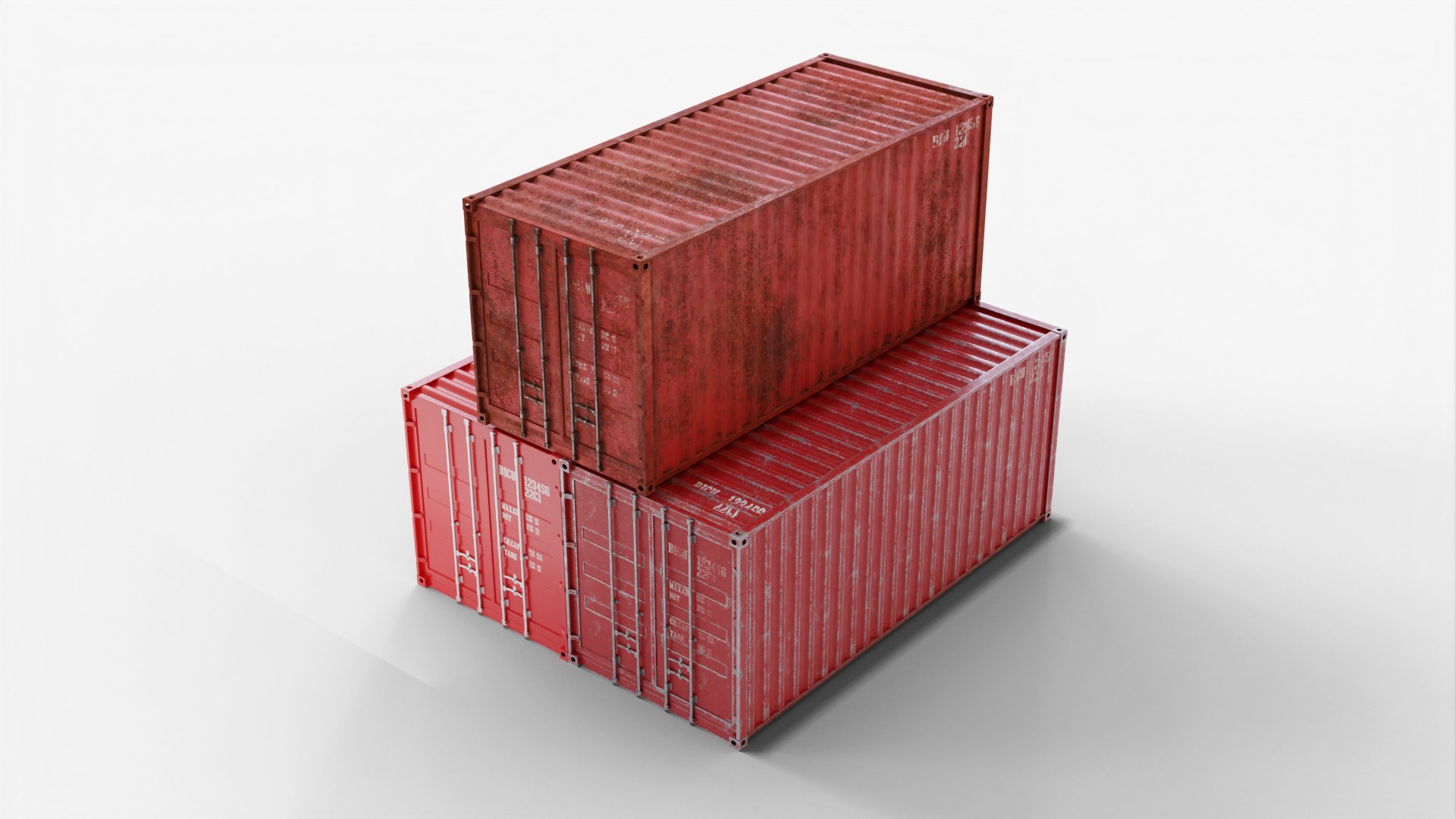 20Ft Cargo Container - Red 3D - TurboSquid 1997875