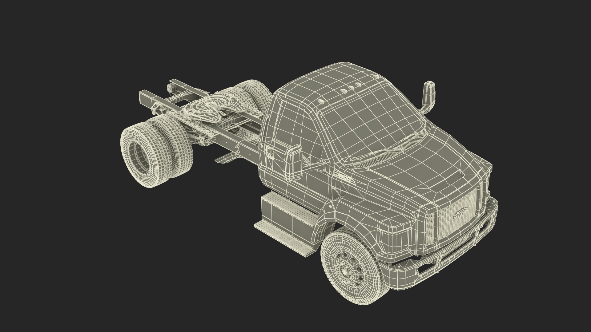 3D Ford F650 Crew Cab And Fifth Wheel - TurboSquid 2335540