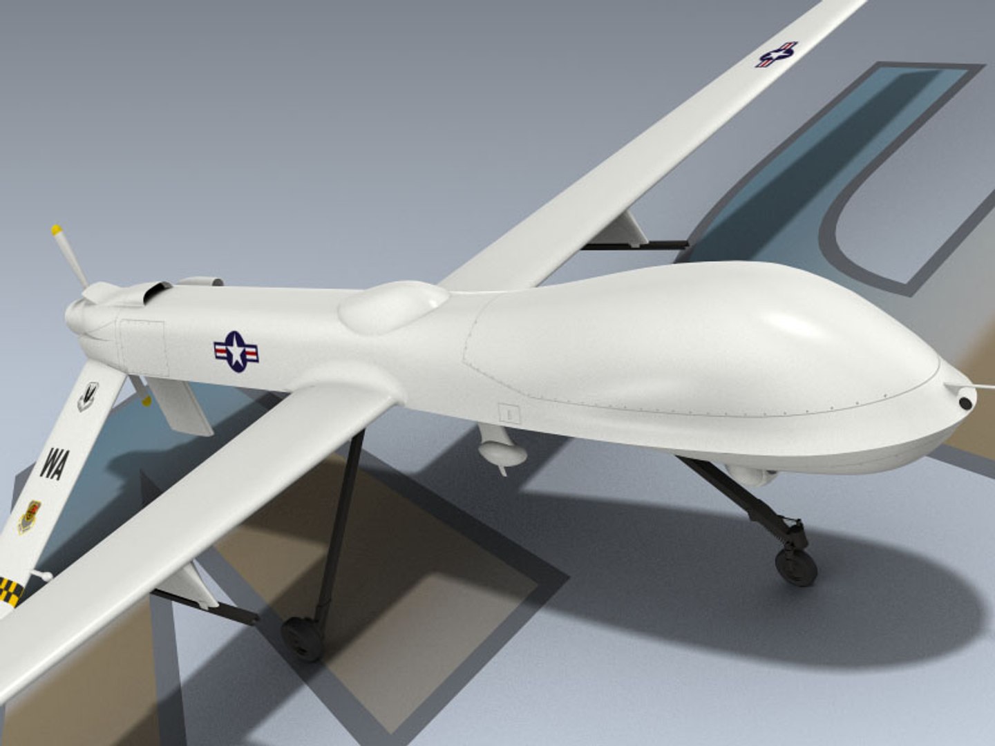 rq-1a predator uav 3d model