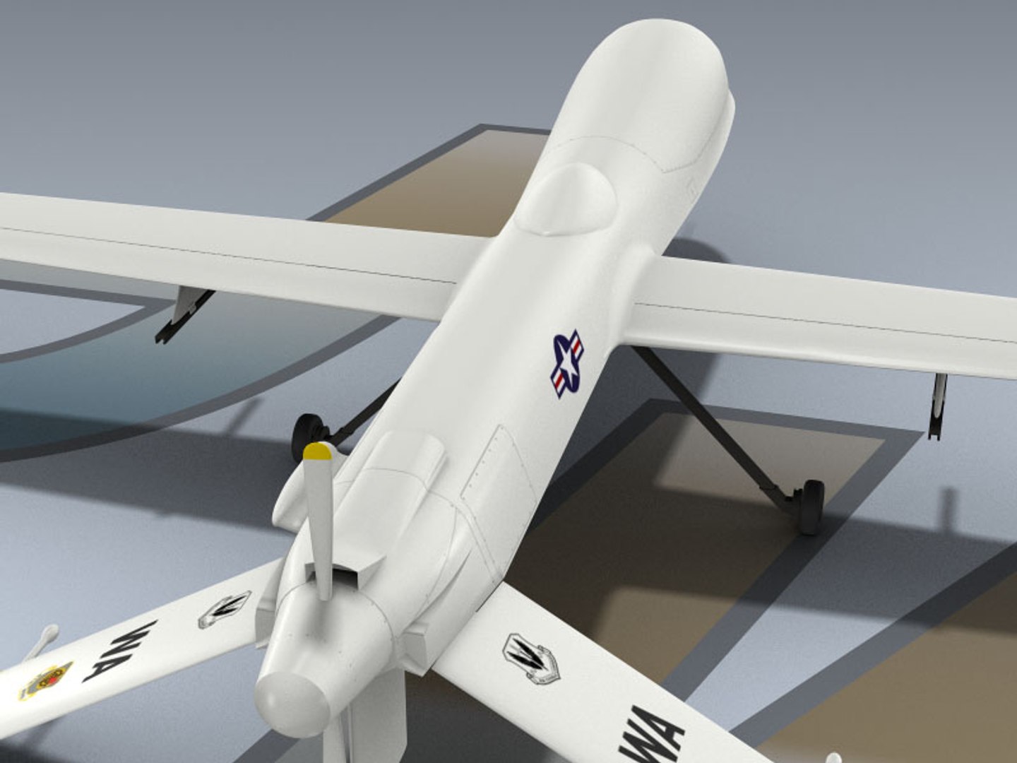 rq-1a predator uav 3d model