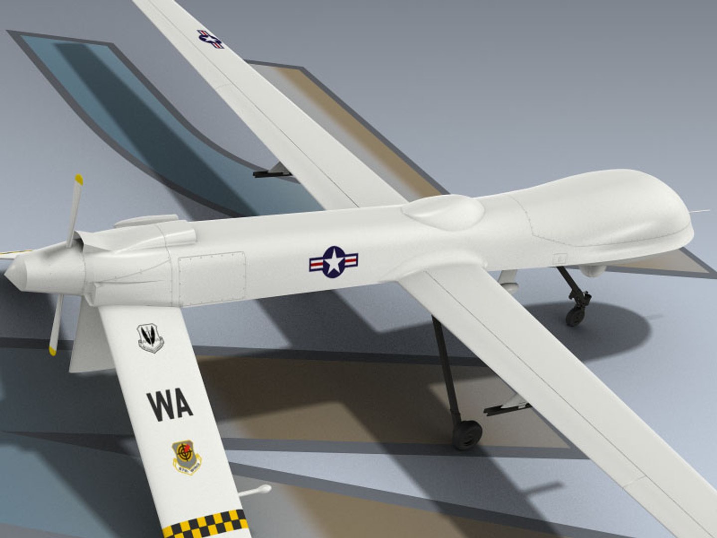 rq-1a predator uav 3d model