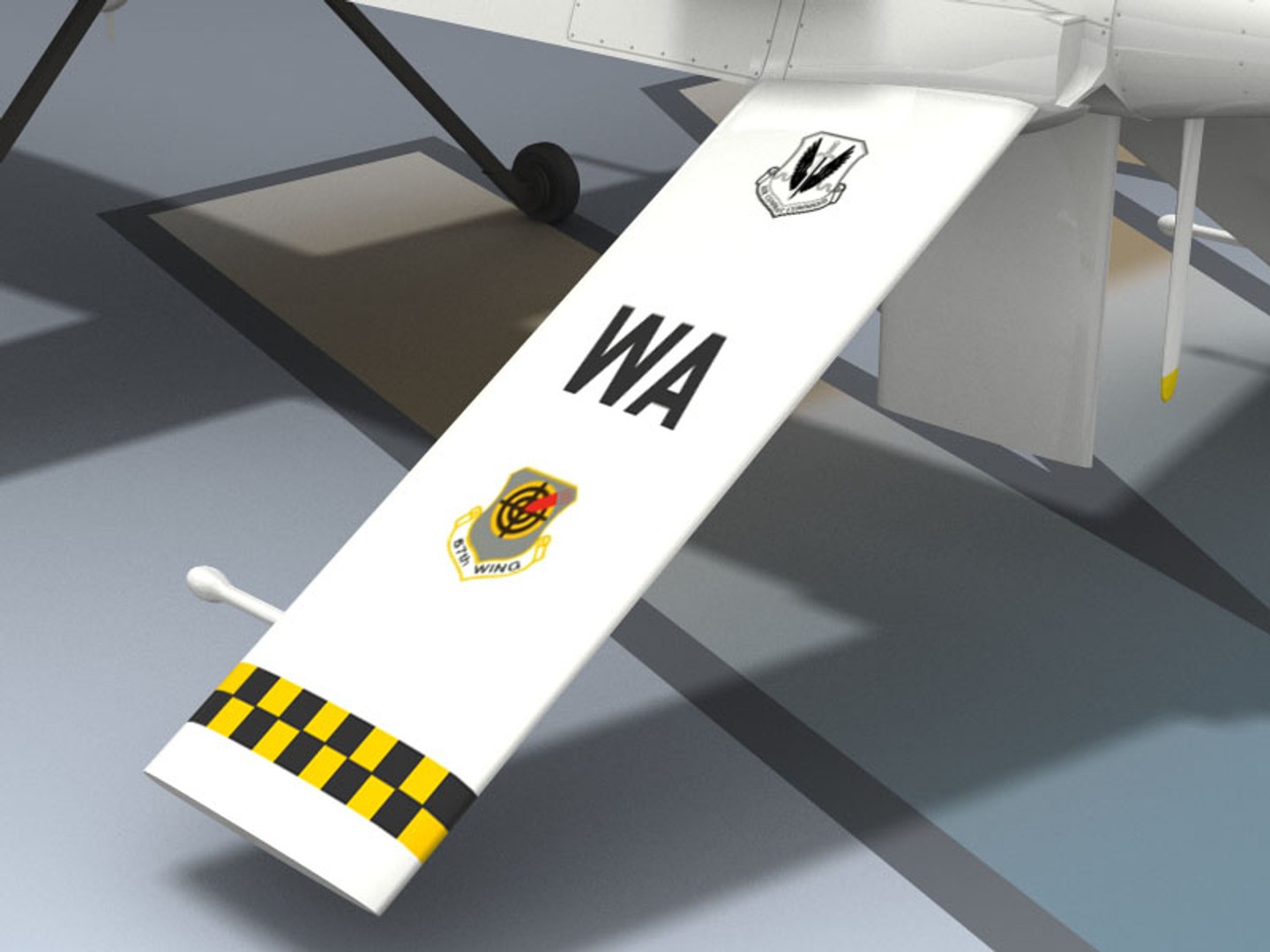 rq-1a predator uav 3d model