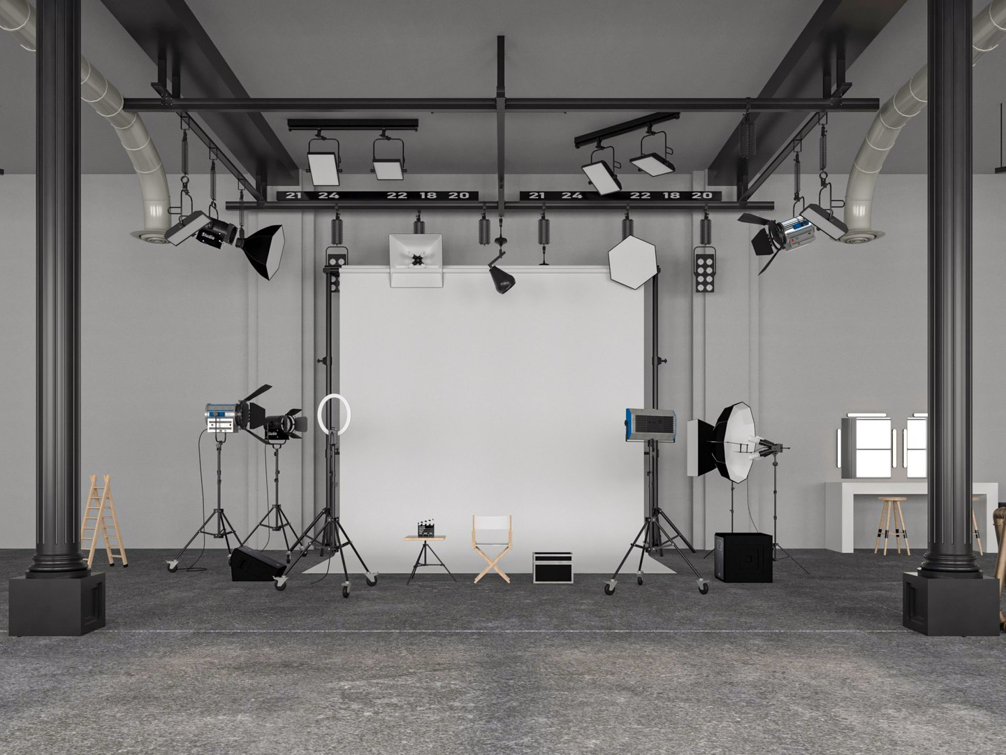 Photography Studio Scene 2 3D - TurboSquid 2084666