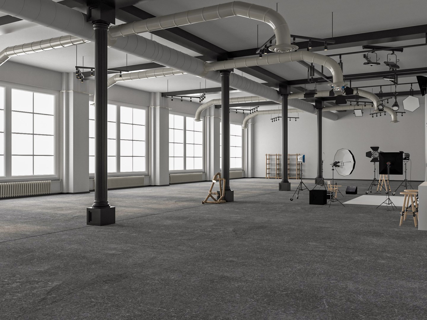 Photography Studio Scene 2 3D - TurboSquid 2084666