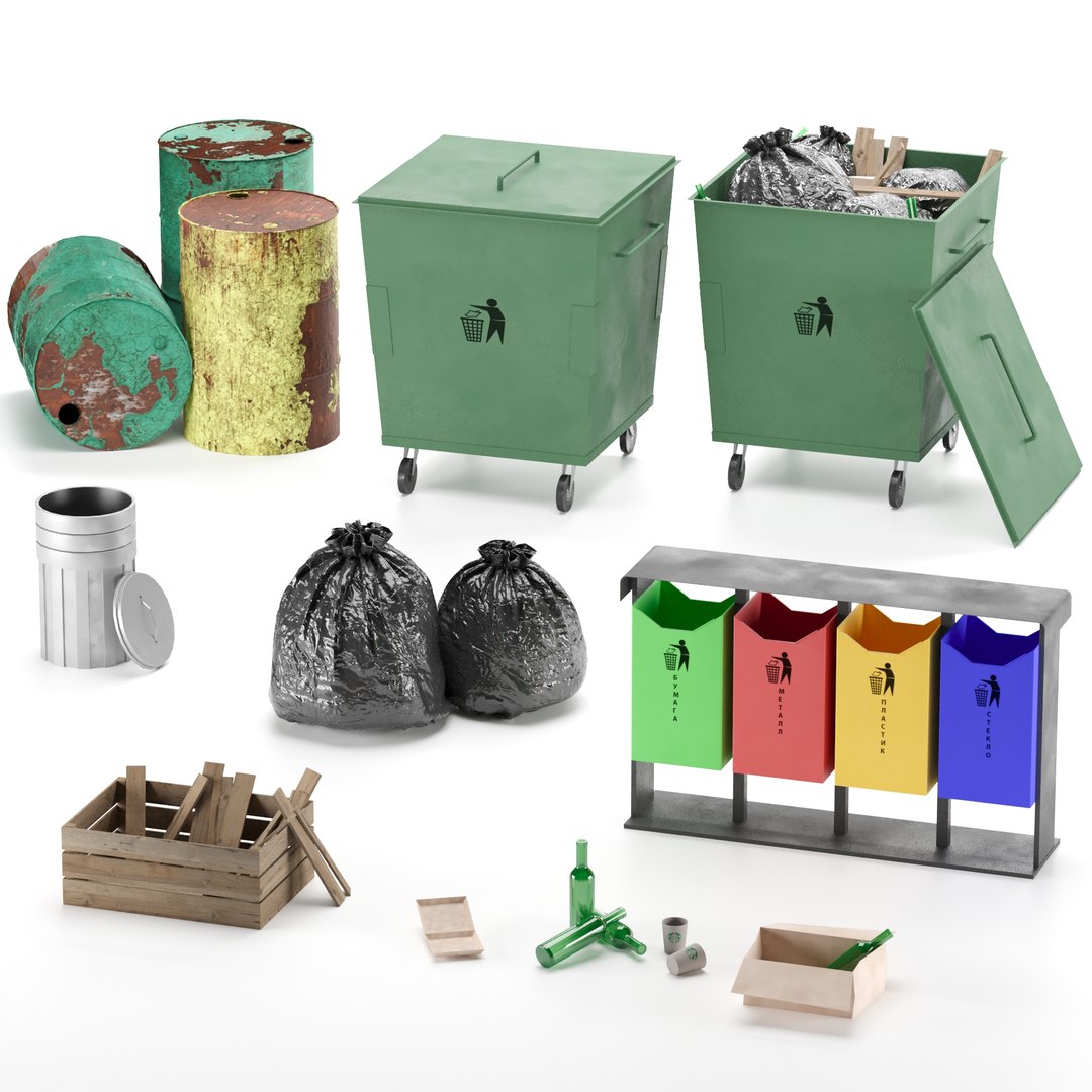 Urban Junk And Trash Set Model - TurboSquid 1904220