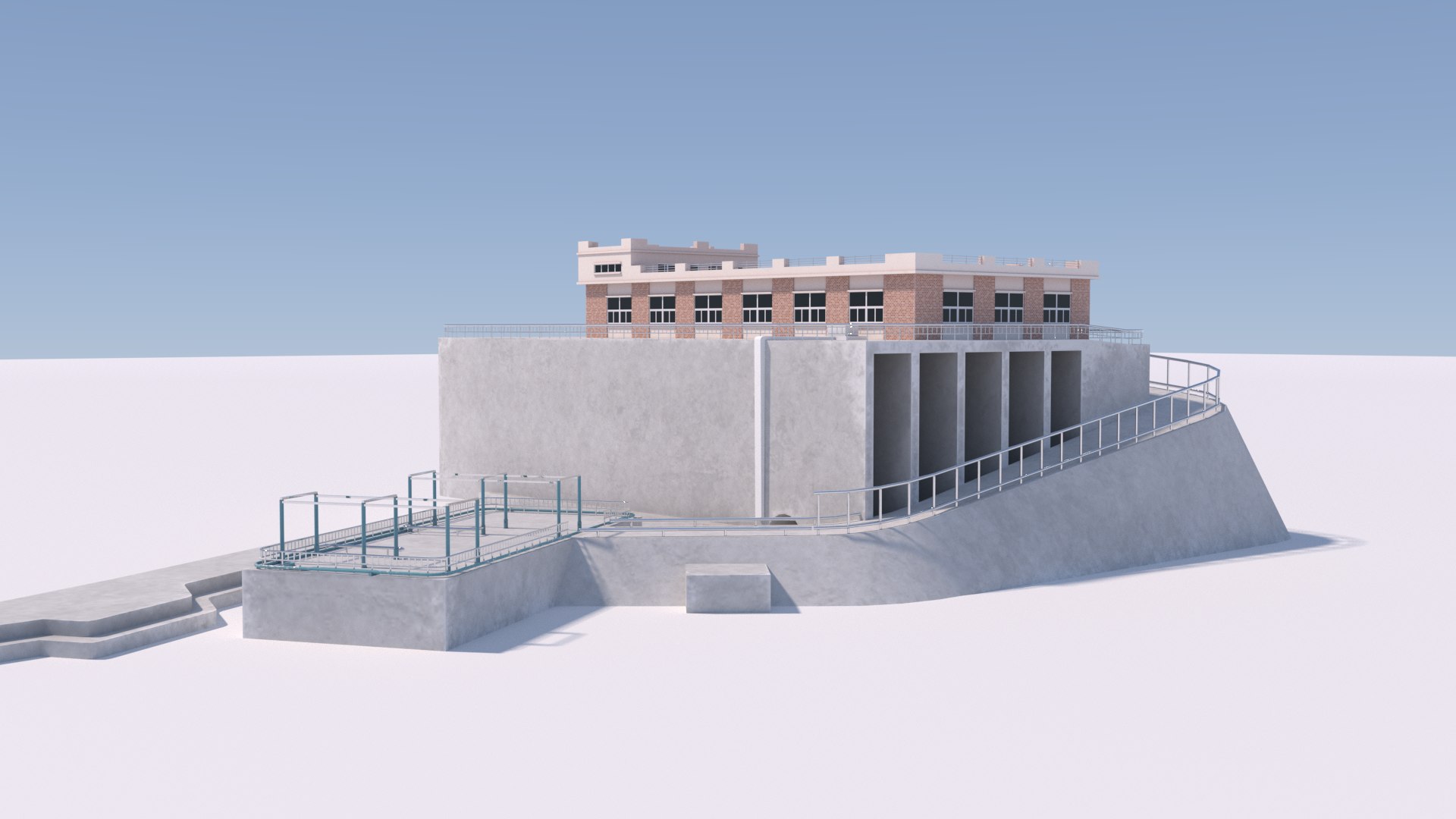 Intake Pumping Station 3D Model - TurboSquid 2409359