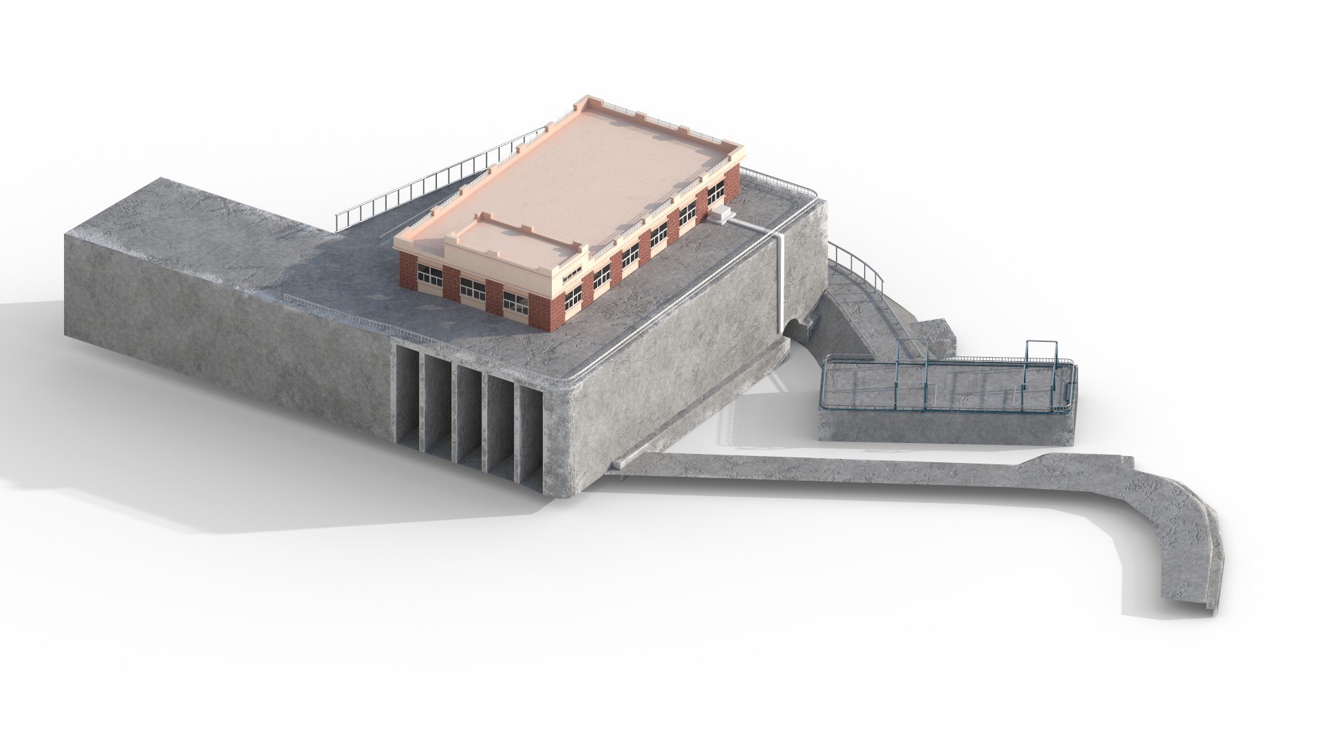 Intake Pumping Station 3D Model - TurboSquid 2409359