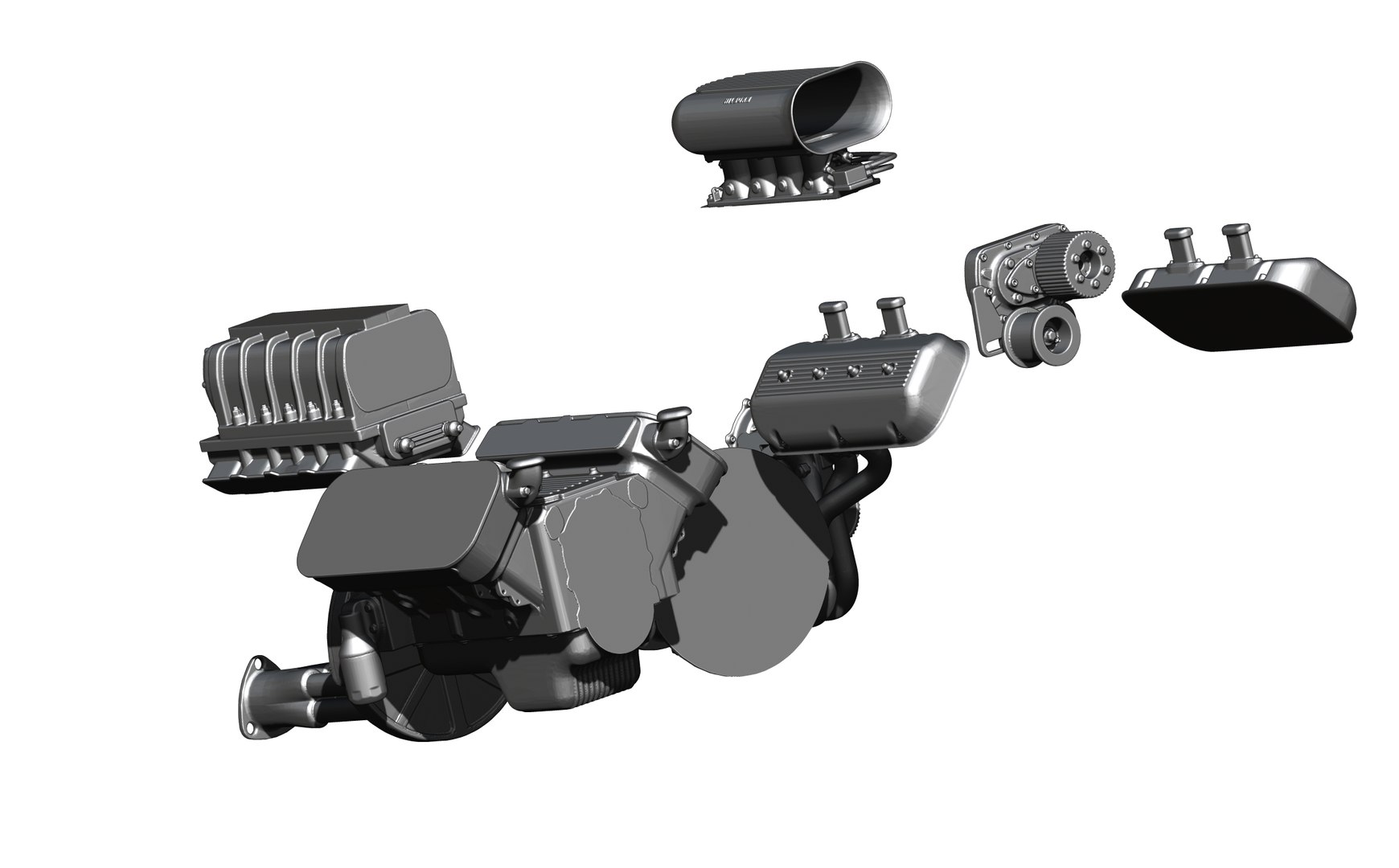 3D Classic Engine Motor Petrol model - TurboSquid 1955046