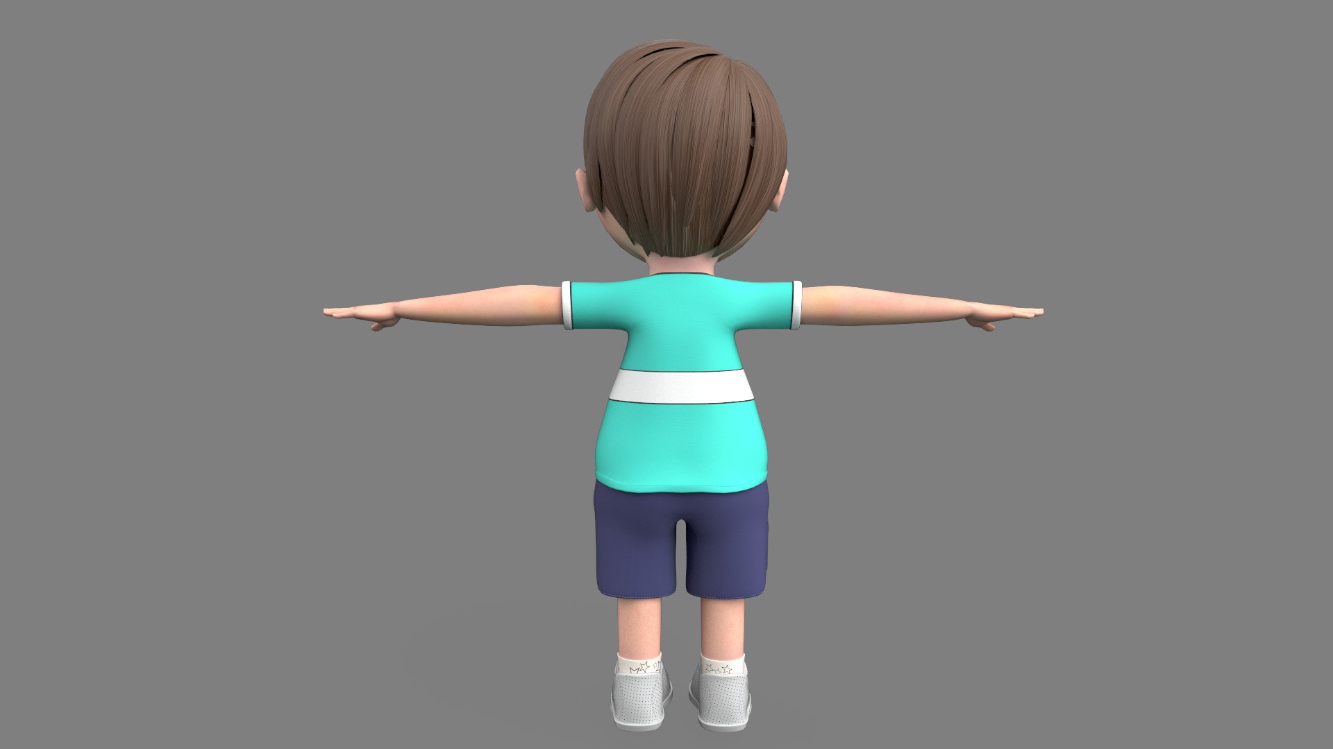 3D 3D Cartoon Kid Character Nico No Rig Model - TurboSquid 2247877
