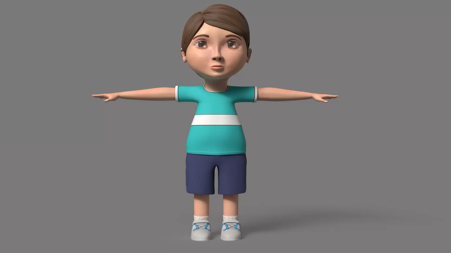 3D 3D Cartoon Kid Character Nico No Rig Model - TurboSquid 2247877