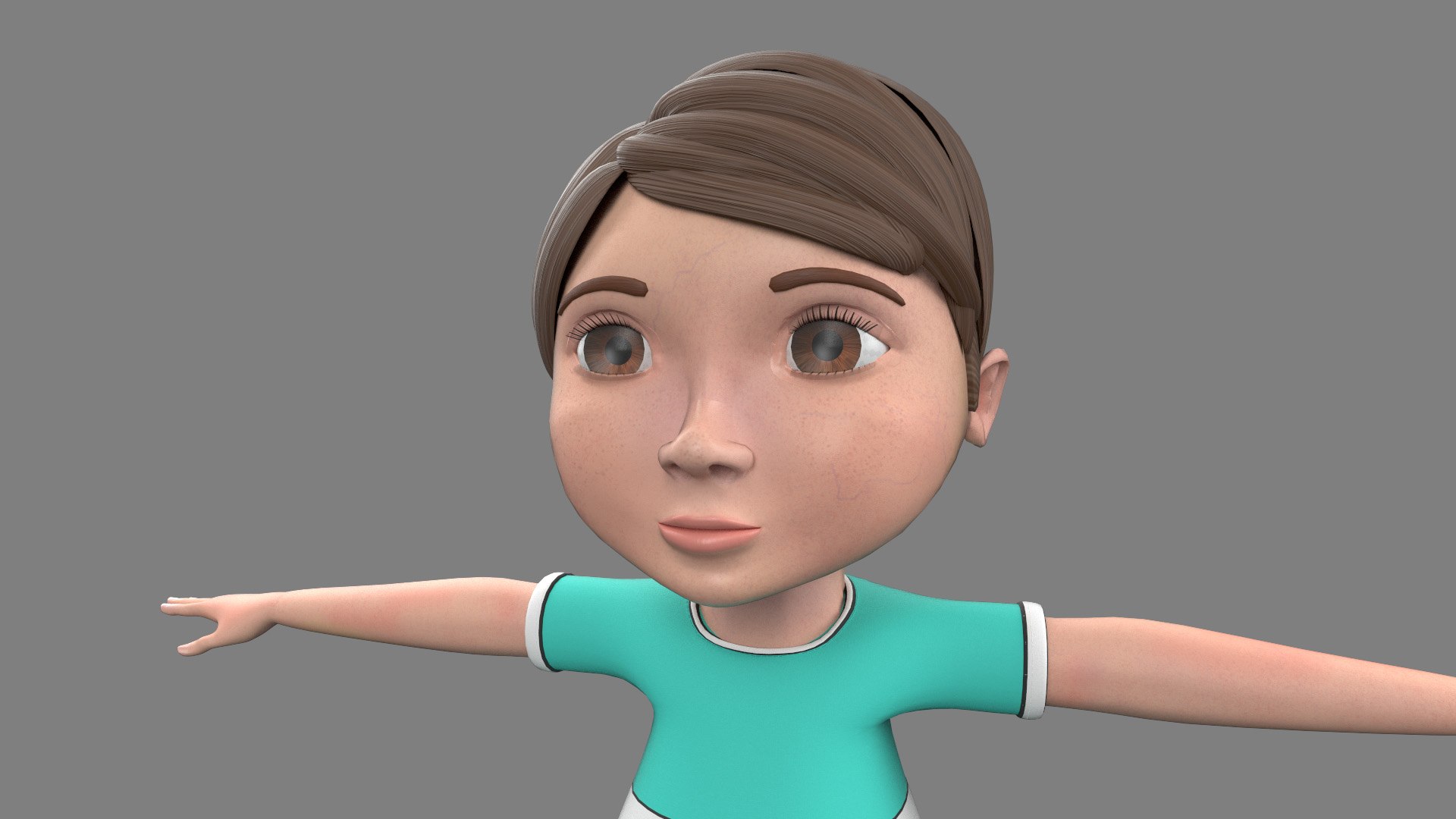 3D 3D Cartoon Kid Character Nico No Rig Model - TurboSquid 2247877