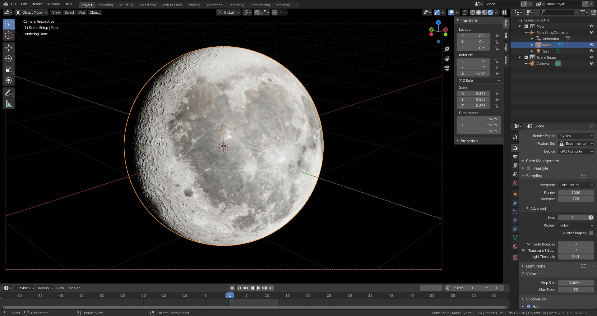 3D 50k Moon Realistic - TurboSquid 1519480