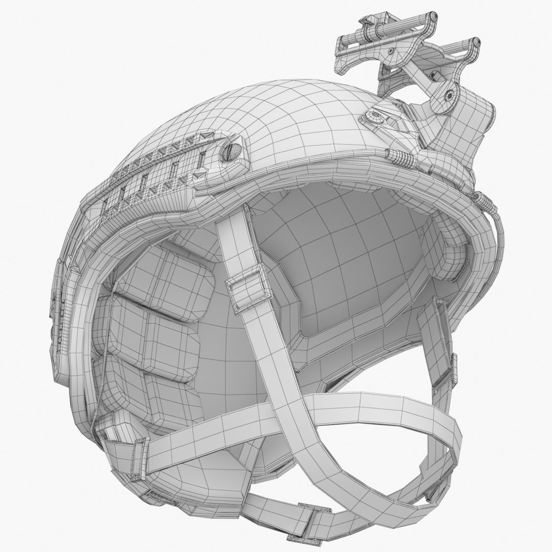 3d model ballistic combat helmet