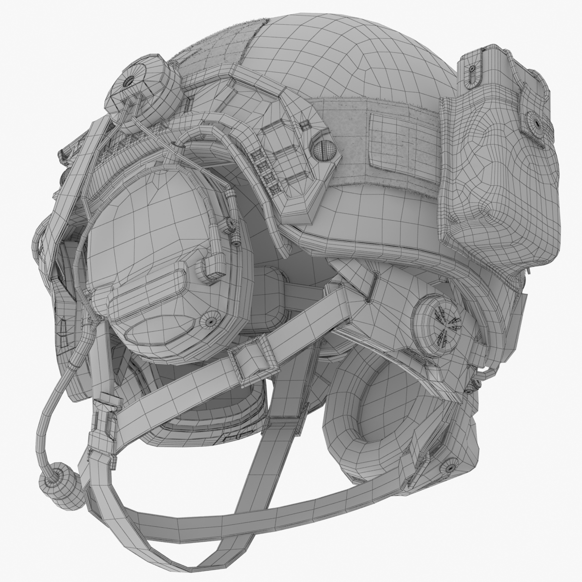 3d model ballistic combat helmet