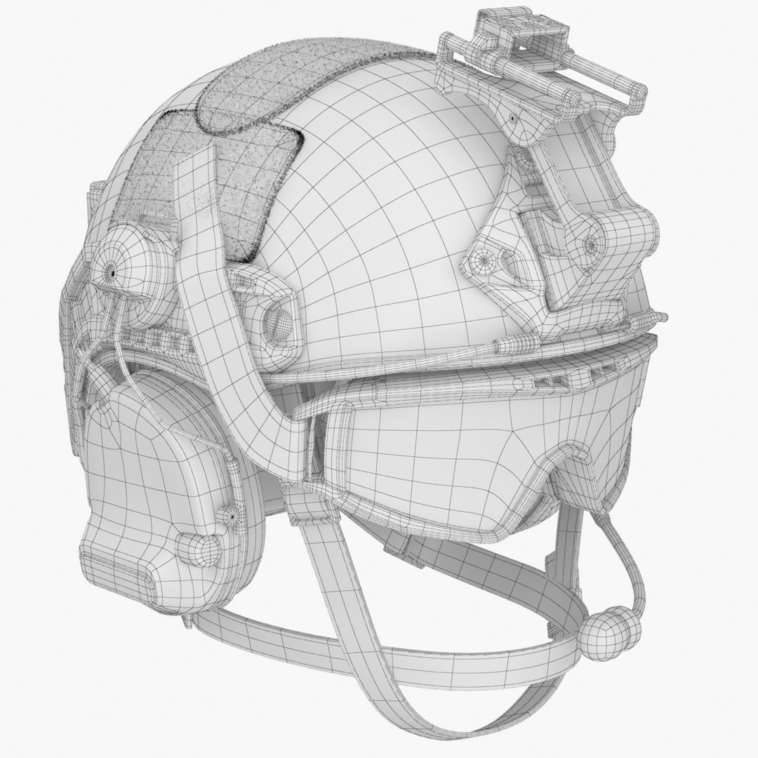 3d model ballistic combat helmet