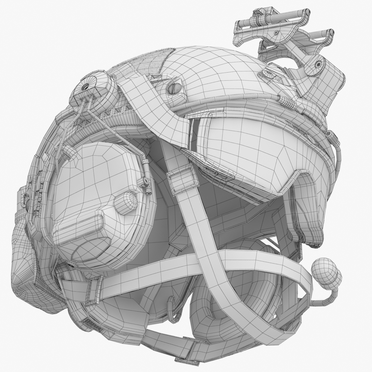 3d model ballistic combat helmet