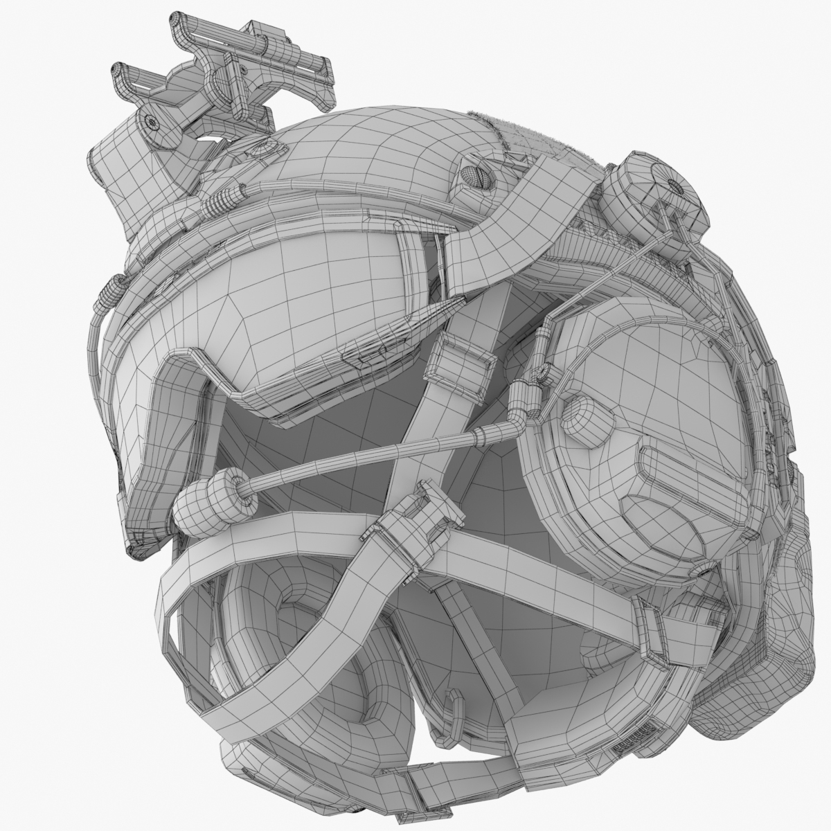 3d model ballistic combat helmet
