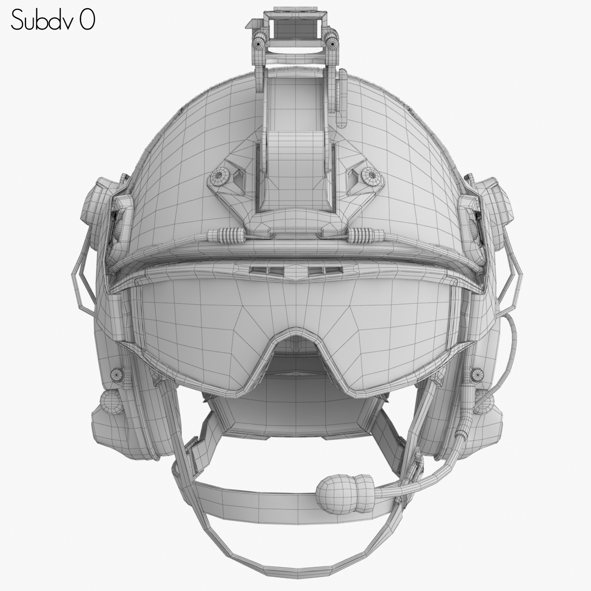 3d model ballistic combat helmet