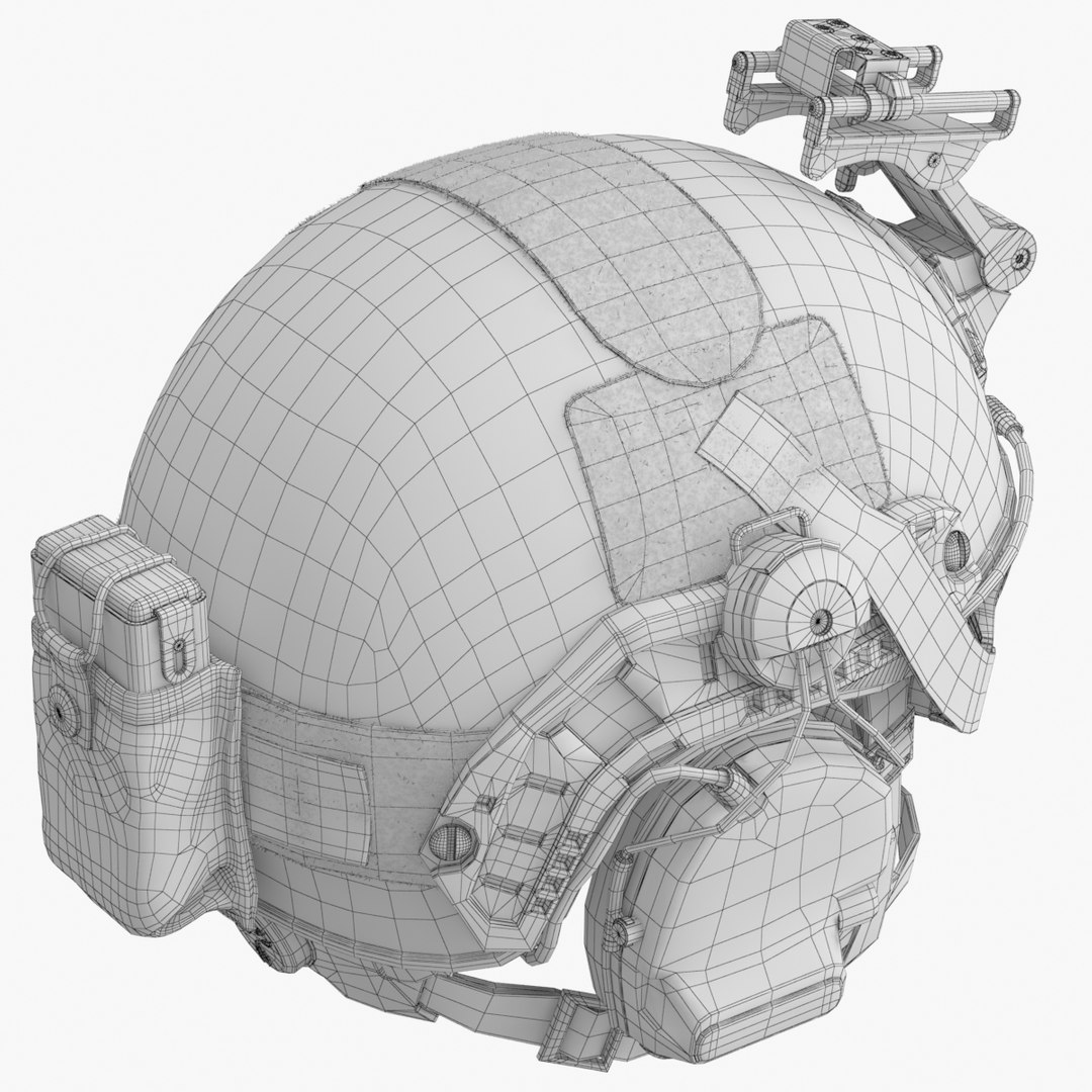 3d model ballistic combat helmet