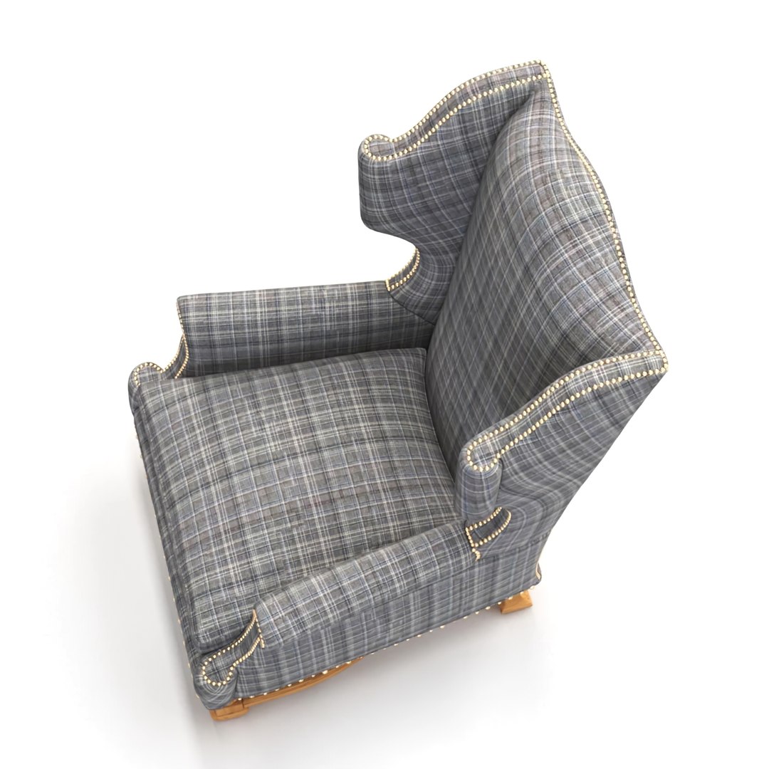 3D Model Carved Wing Chair - TurboSquid 1950882