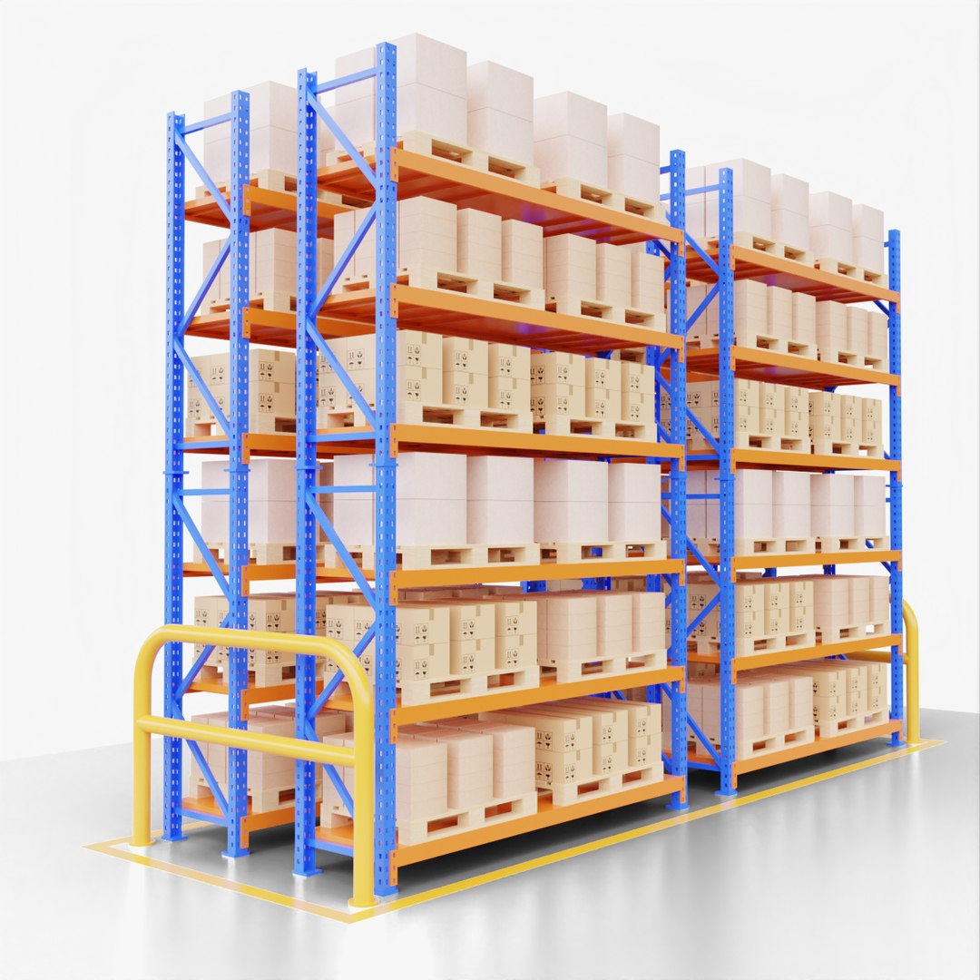 3D Factory Shelves 01 - TurboSquid 2351774