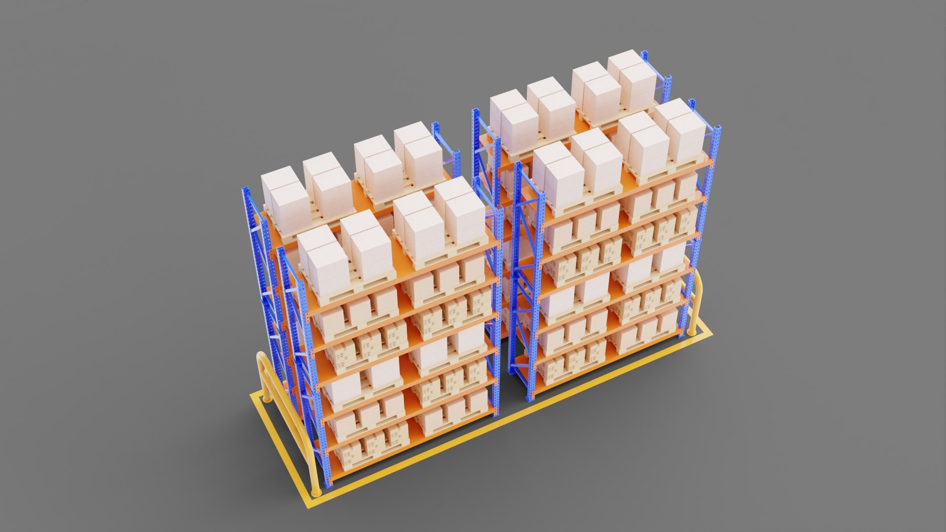 3D Factory Shelves 01 - TurboSquid 2351774