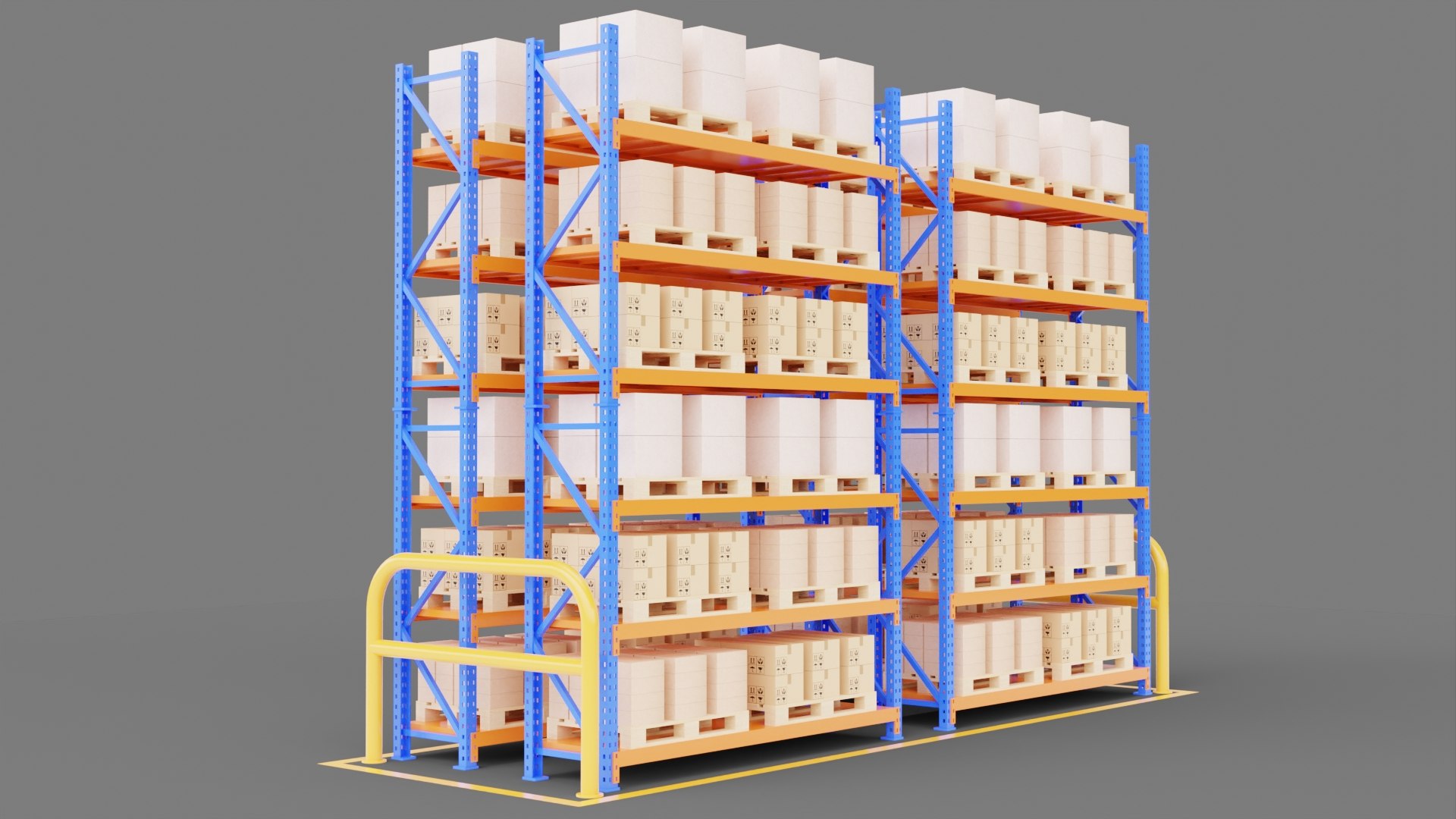 3D Factory Shelves 01 - TurboSquid 2351774