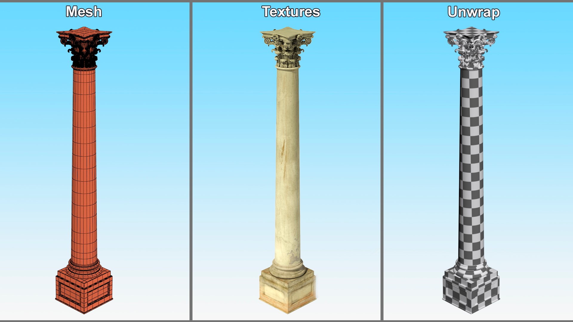 Old Capitol Column 3D Model - TurboSquid 2217523